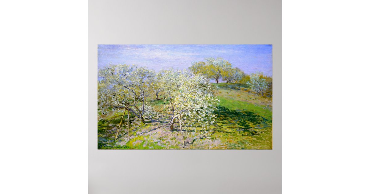 Monet - Apple Trees In Bloom 1873 Poster | Zazzle
