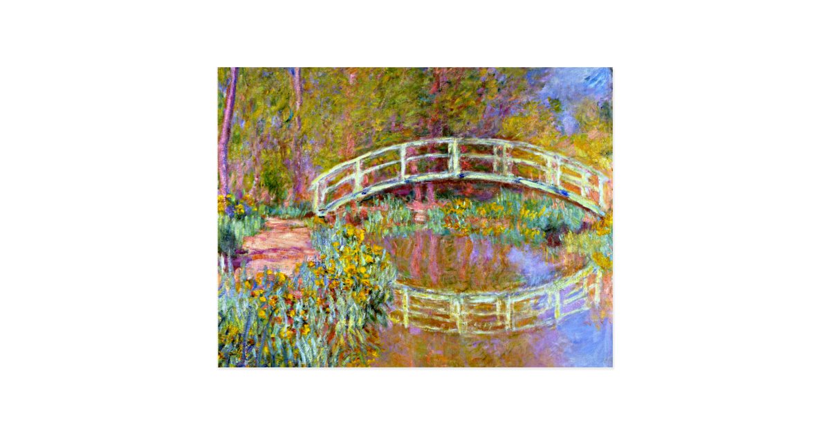 Monet - Bridge in Monet's Garden Postcard | Zazzle.com