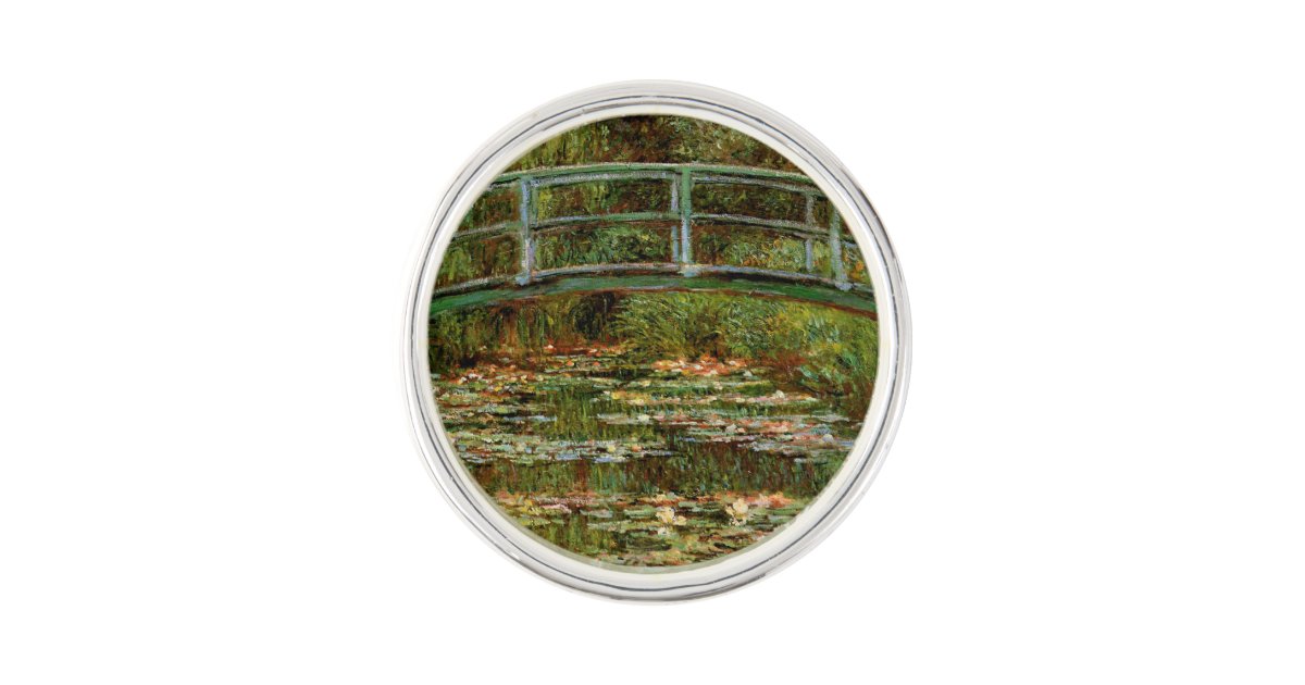 Monet French Japanese Bridge Giverney Lapel Pin | Zazzle