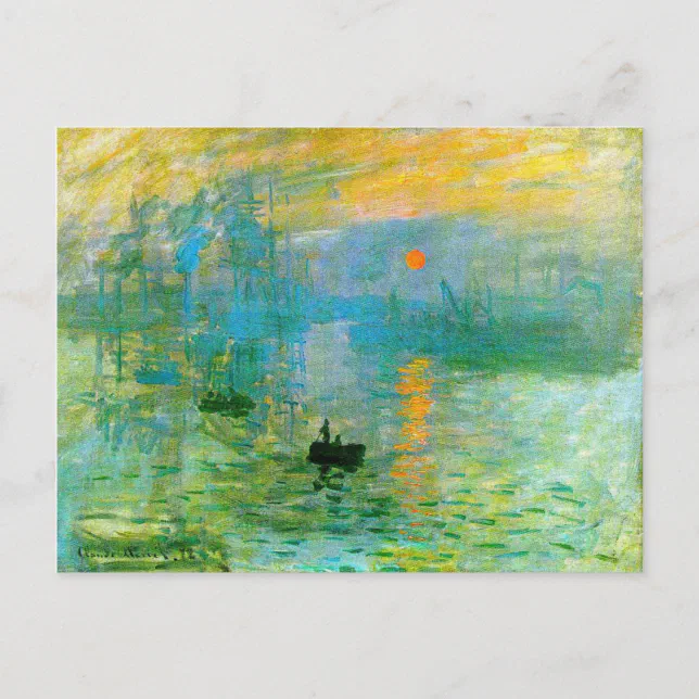 Monet Impressionism Sunrise Postcard | Zazzle