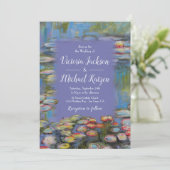 Monet Inspired Water Lilies Wedding Invitation | Zazzle