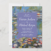 Monet Inspired Water Lilies Wedding Invitation | Zazzle