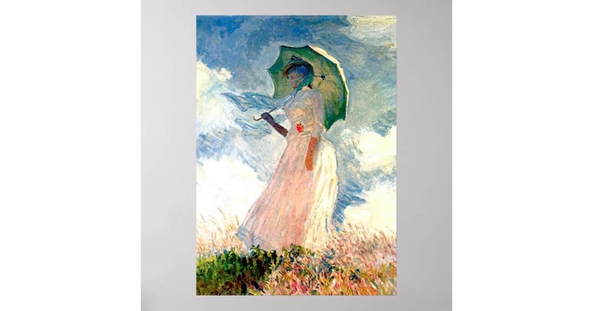 Monet Lady with Parasol Poster | Zazzle