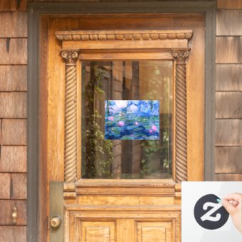 Monet Pink Water Lilies Window Cling | Zazzle