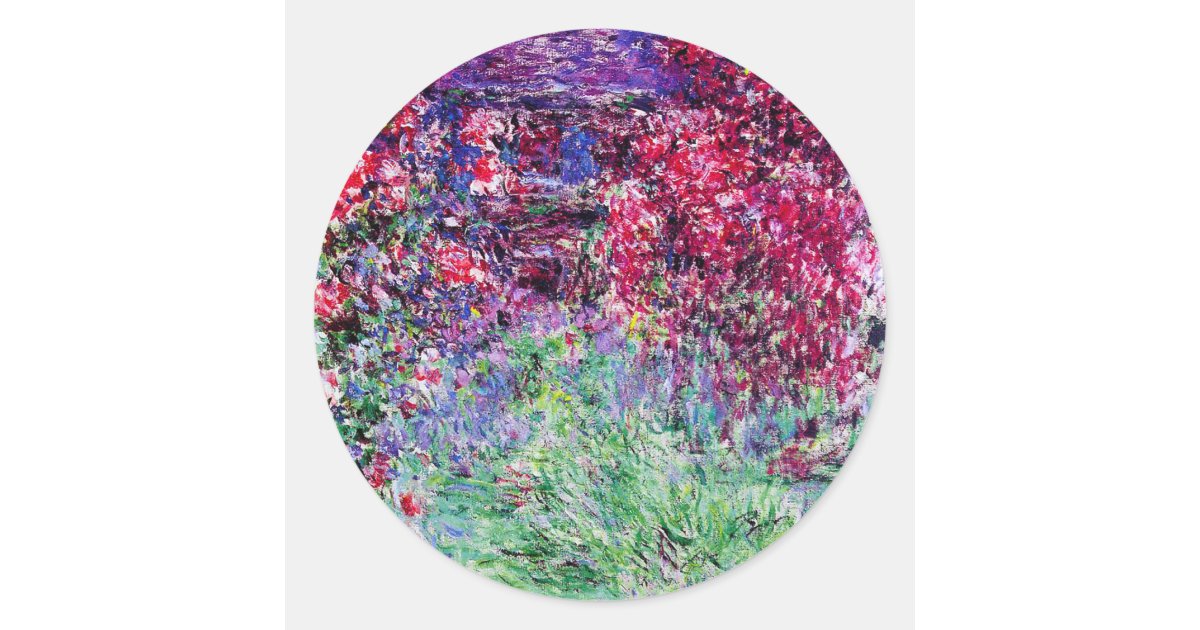 Monet Roses Stickers | Zazzle