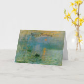 Monet Sunrise Painting Happy Birthday Card | Zazzle