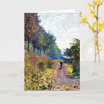 Monet - The Sheltered Path Card | Zazzle