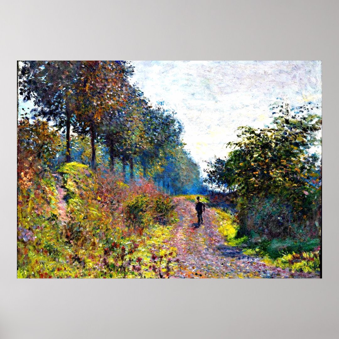 Monet - The Sheltered Path Poster | Zazzle
