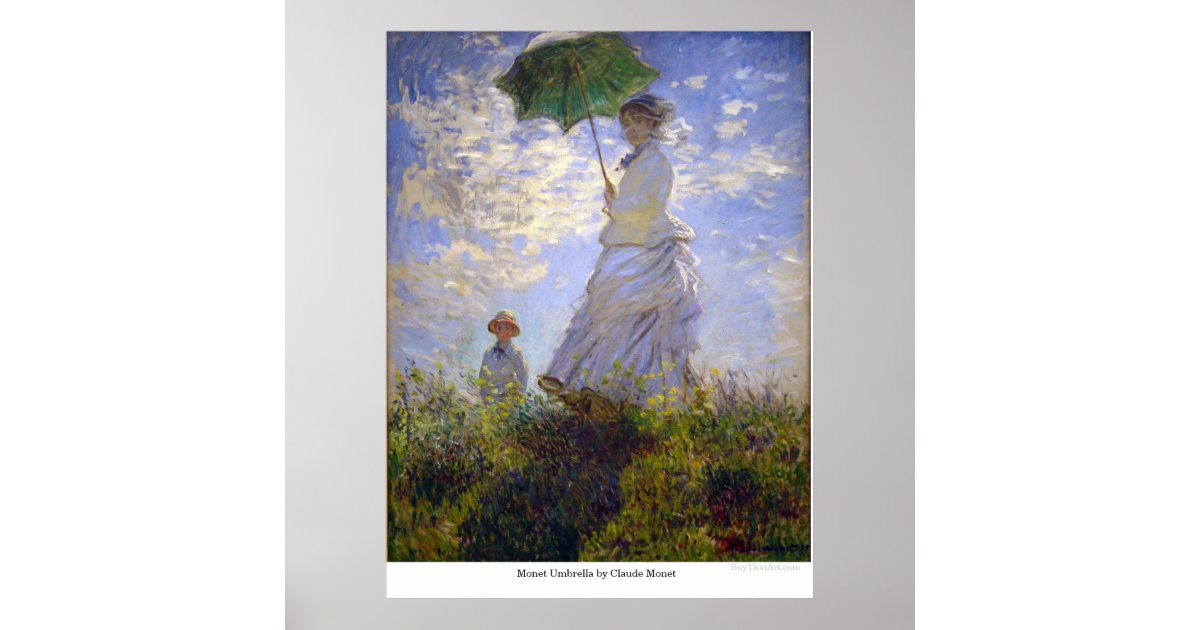 Monet Umbrella by Claude Monet Poster | Zazzle.com