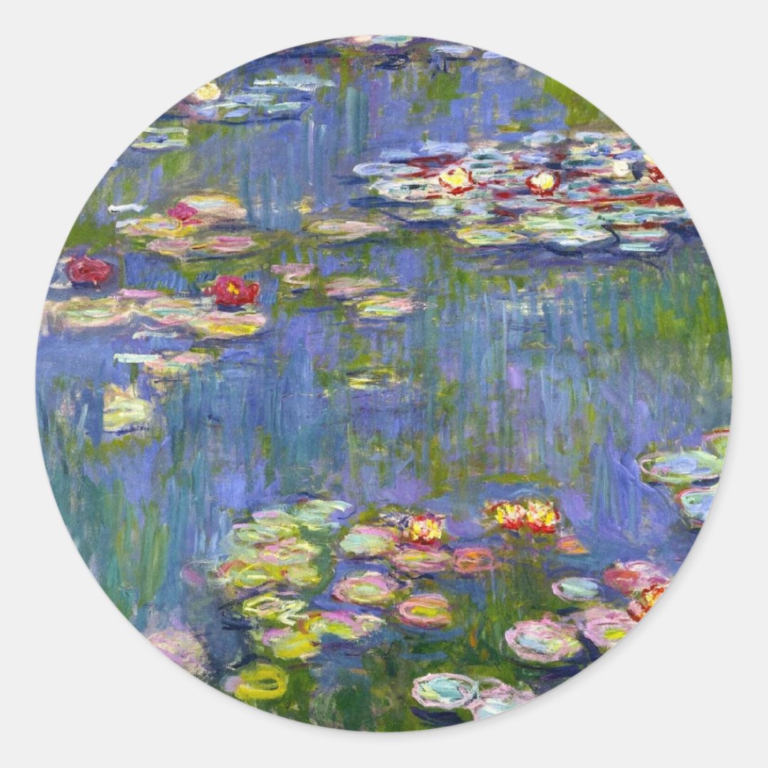 Monet Water Lilies 1916 Stickers | Zazzle