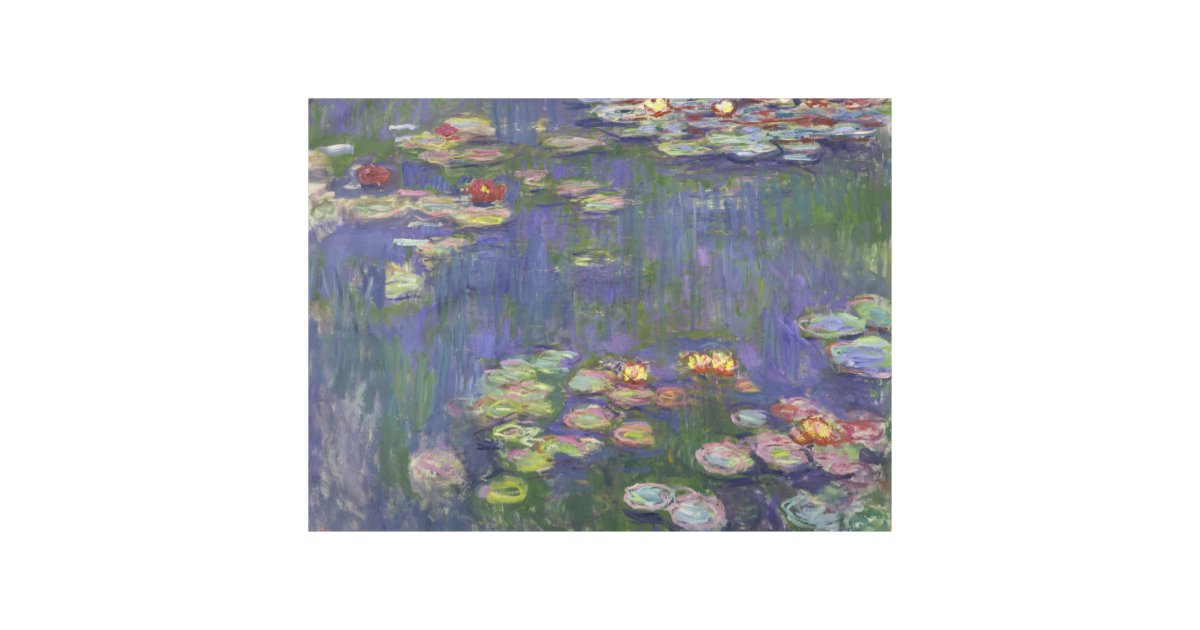 Monet Water Lilies Masterpiece Painting Tablecloth | Zazzle