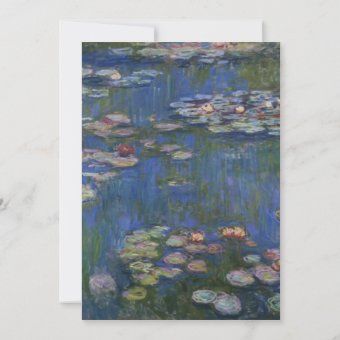 Monet Water Lilies Wedding Invitation | Zazzle