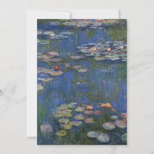Monet Water Lilies Wedding Invitation | Zazzle