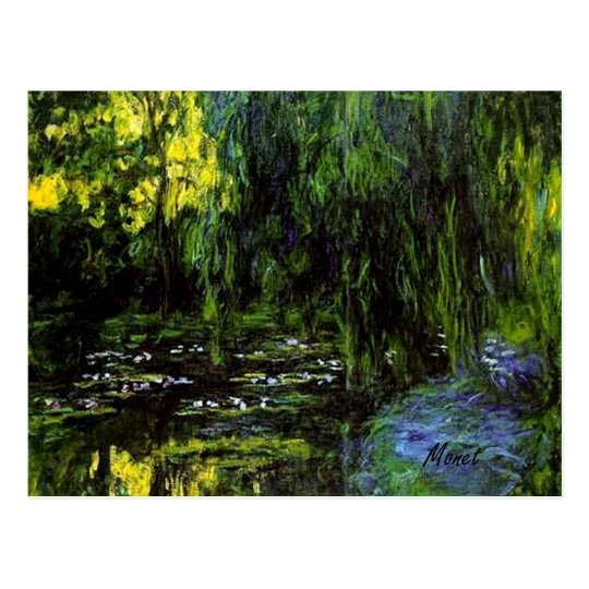 Pond through the Weeping Willow Tree Postcard | Zazzle.com