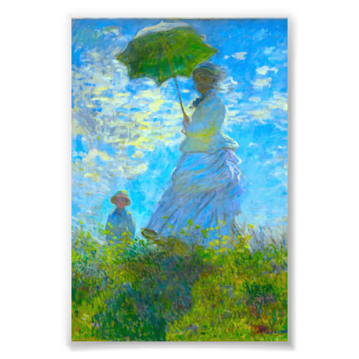 Monet Woman with a Parasol Photo Print | Zazzle