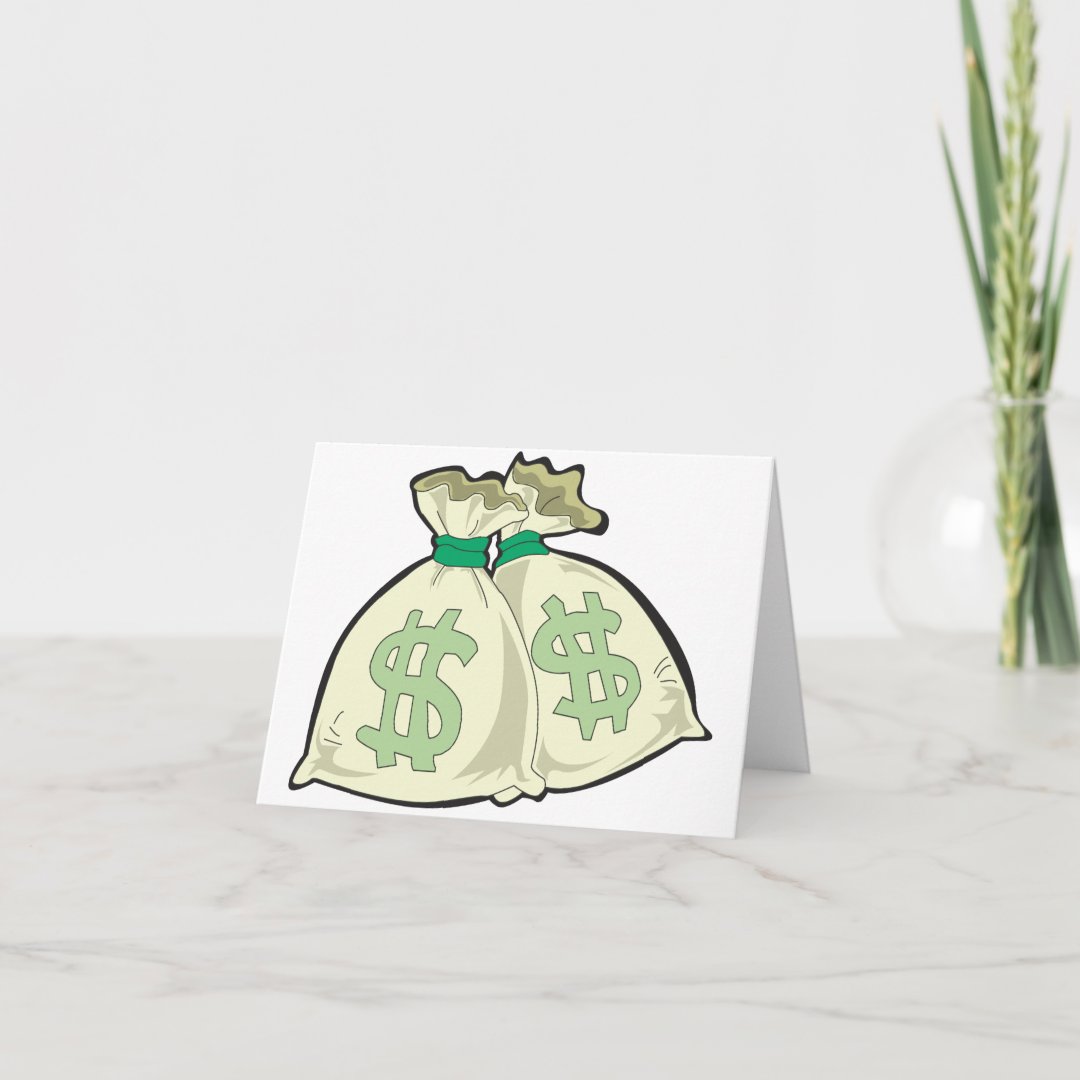 Money Bags Note Cards | Zazzle
