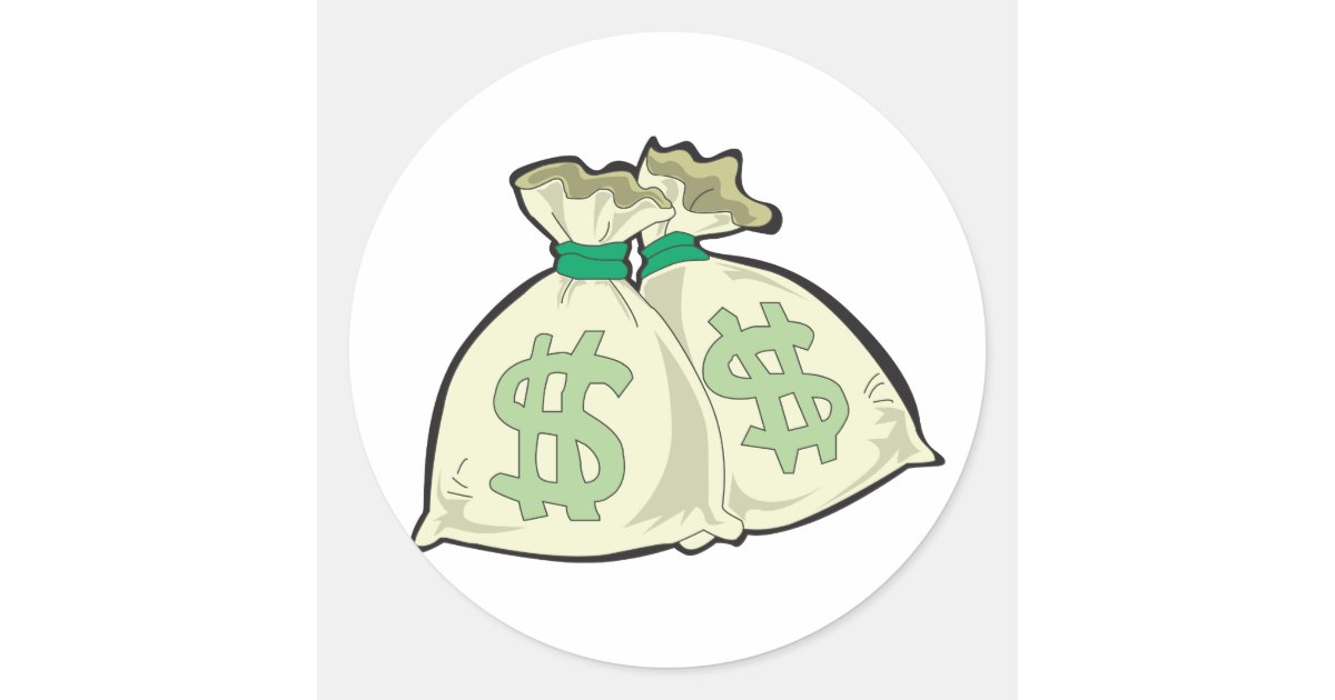Money Bags Stickers | Zazzle