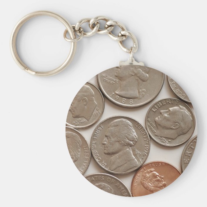 Money Coins Keychain | Zazzle.com
