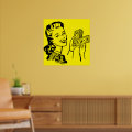 Money Girl Pop Art Large Poster | Zazzle