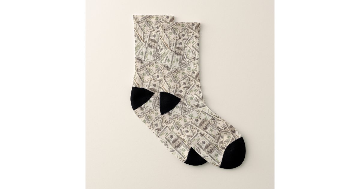 Money hundred dollar bill socks | Zazzle