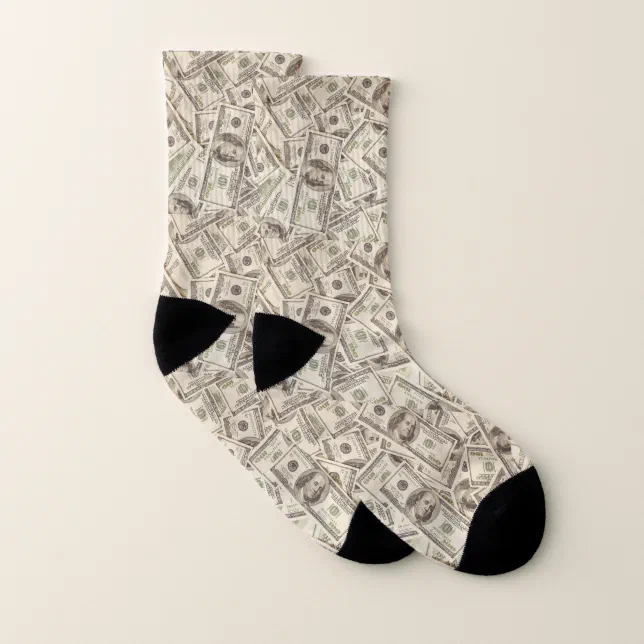 Money hundred dollar bill socks | Zazzle