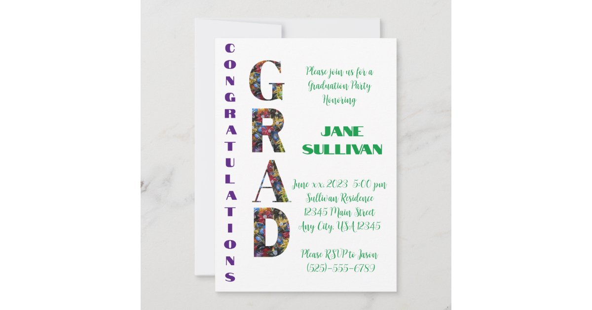 Money Lei Congratulations GRAD invitation | Zazzle