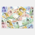 MONEY! MONEY! MONEY! Korean Currency Wrapping Paper Sheets | Zazzle