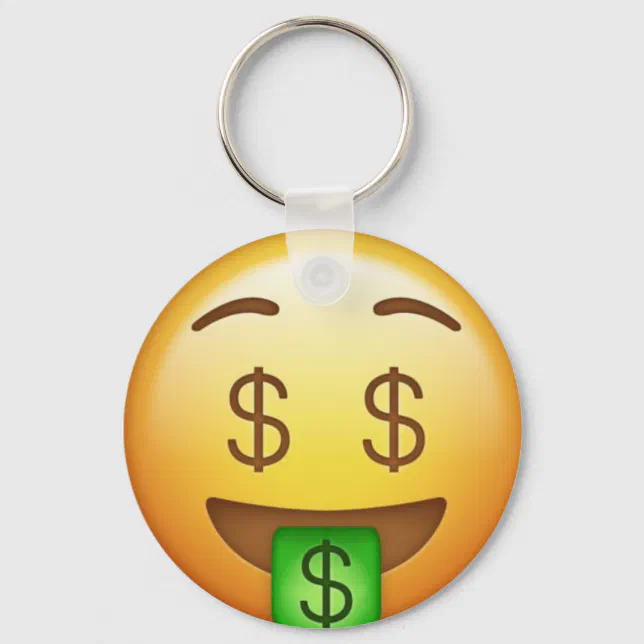 Money Mouth Hilarious Emoji Keychain | Zazzle