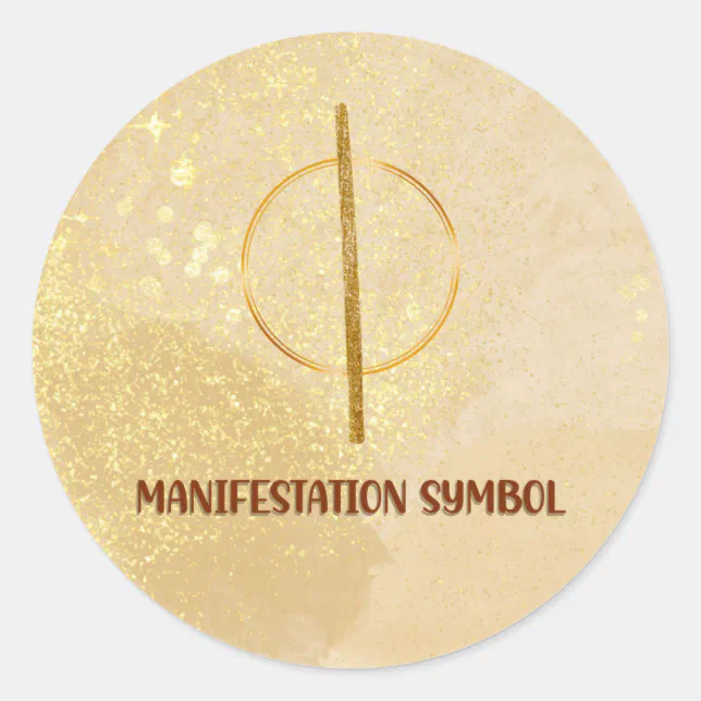 Money Reiki Infused Manifestation Symbol Classic Round Sticker | Zazzle