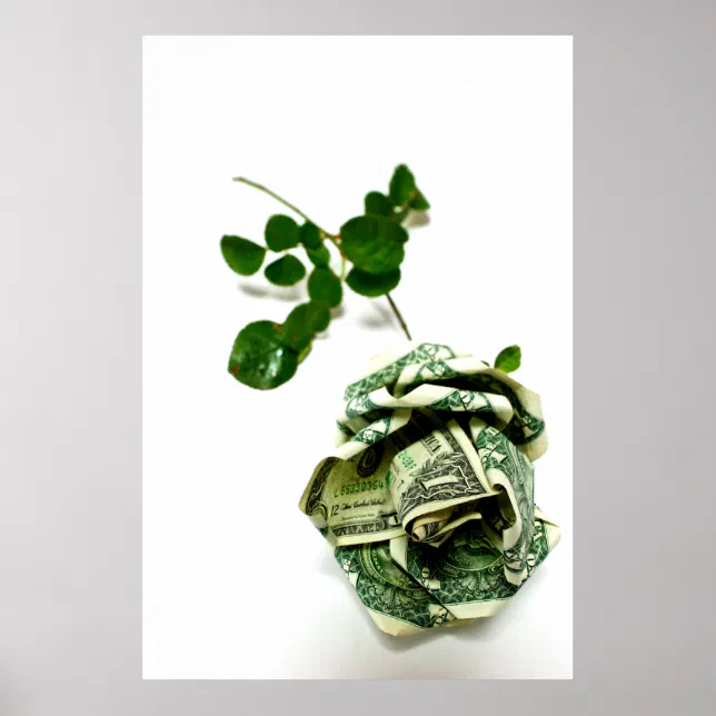 Money Rose Poster | Zazzle