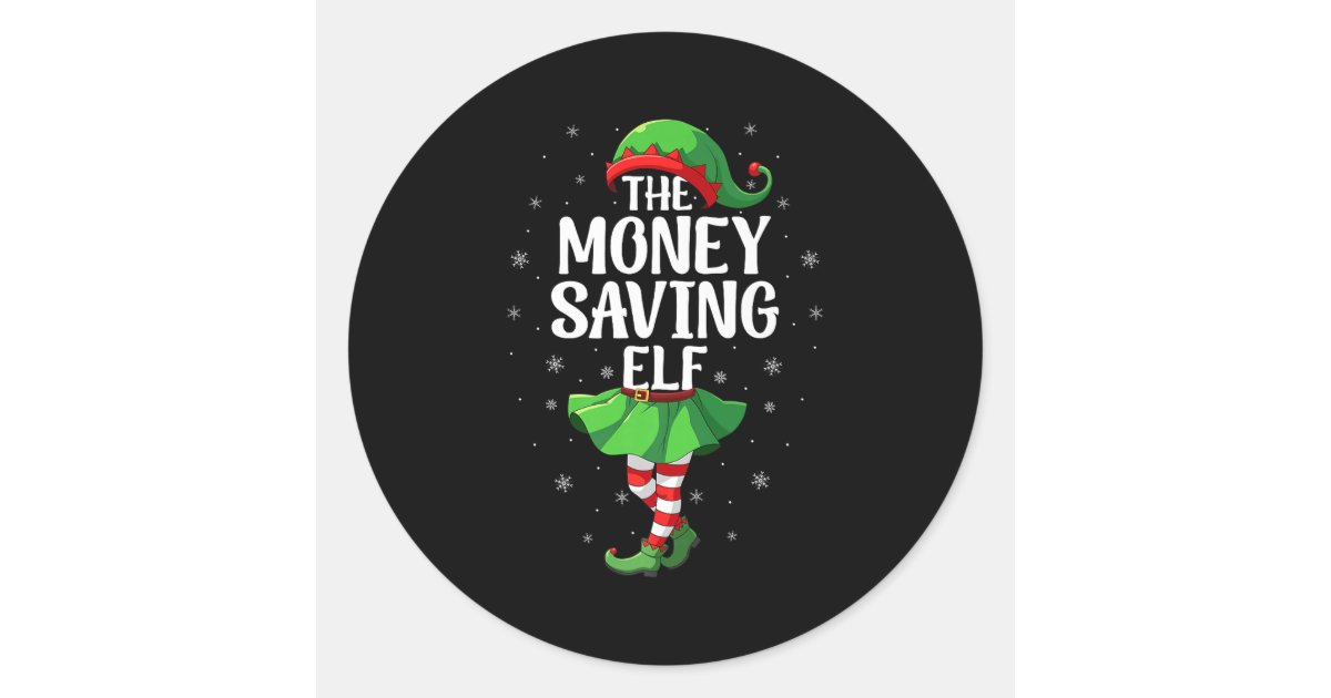 Money Saving Elf Christmas Girls Women Elf Squad X Classic Round ...