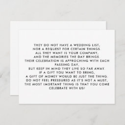 Money Tree/Wishing Well Invitation Insert | Zazzle