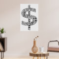 Money Typed Text Symbol | Business Gifts Poster | Zazzle