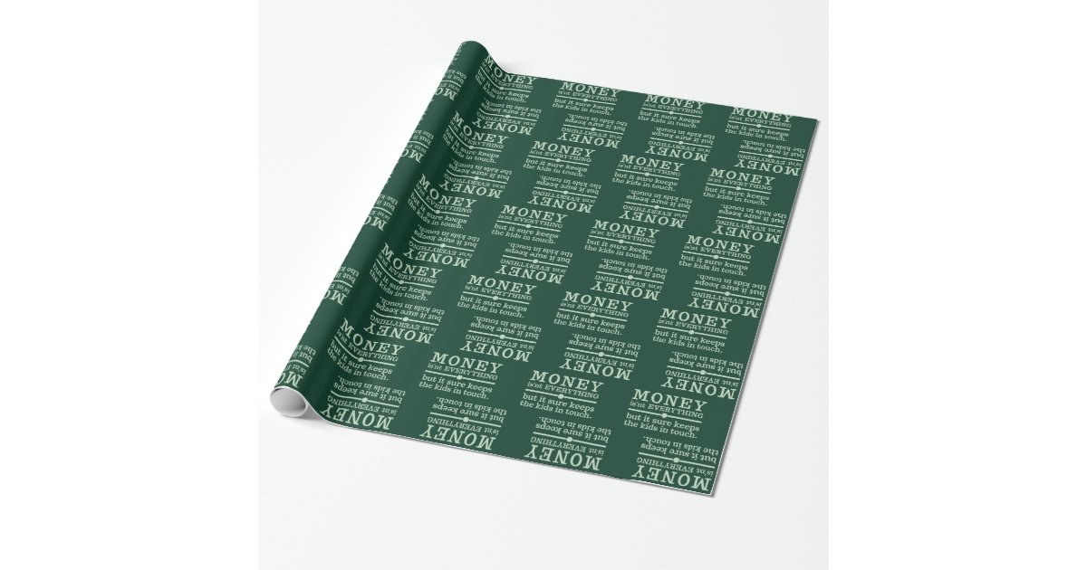 MONEY wrapping paper | Zazzle