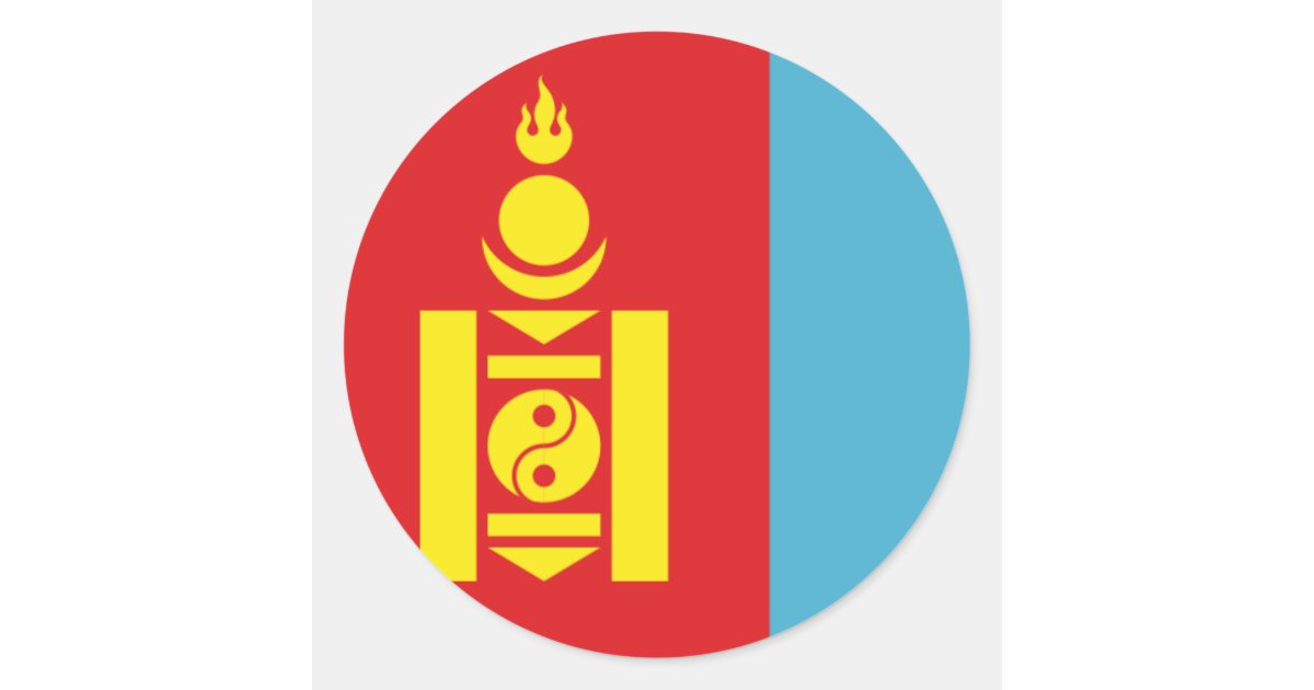 mongolia classic round sticker | Zazzle