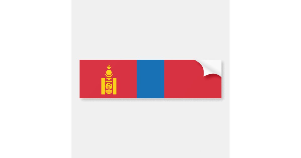 Mongolia Flag Bumper Sticker | Zazzle