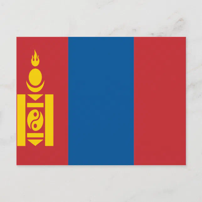 Mongolia Flag Postcard | Zazzle