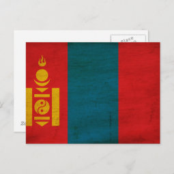 Mongolia Flag Postcard | Zazzle