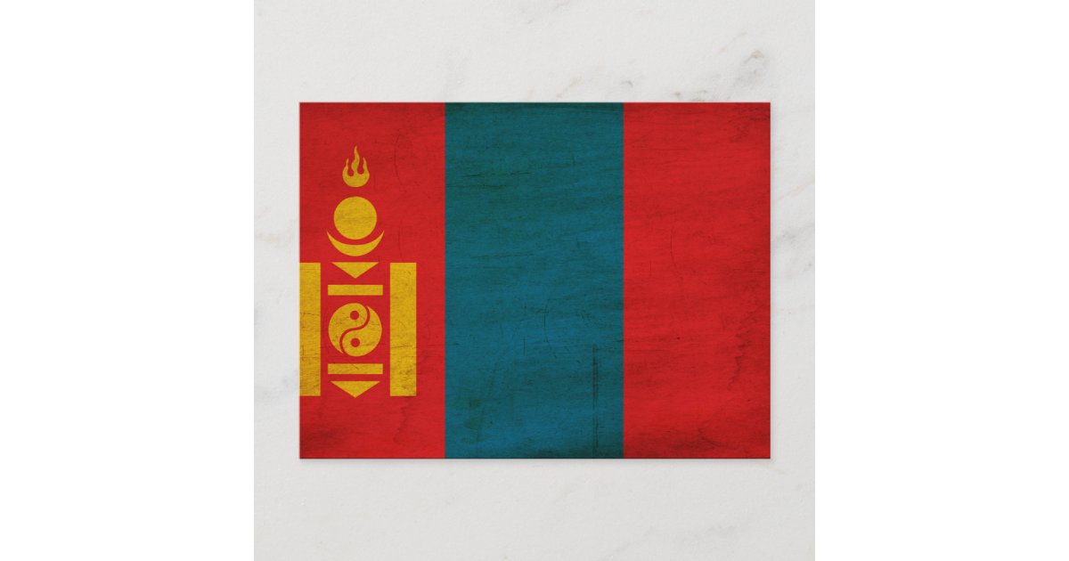 Mongolia Flag Postcard | Zazzle