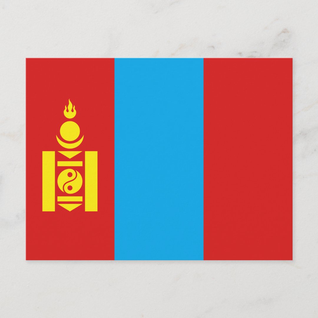 Mongolia Flag Postcard | Zazzle