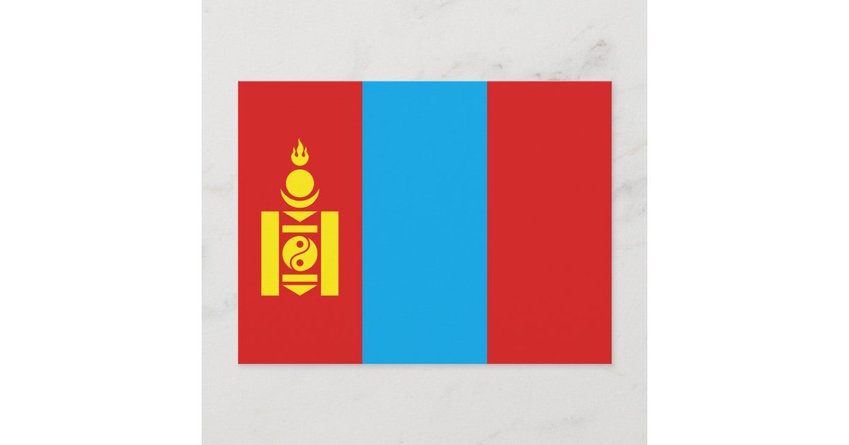 Mongolia Flag Postcard | Zazzle