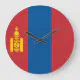 Mongolia (Mongolian) Flag Large Clock | Zazzle