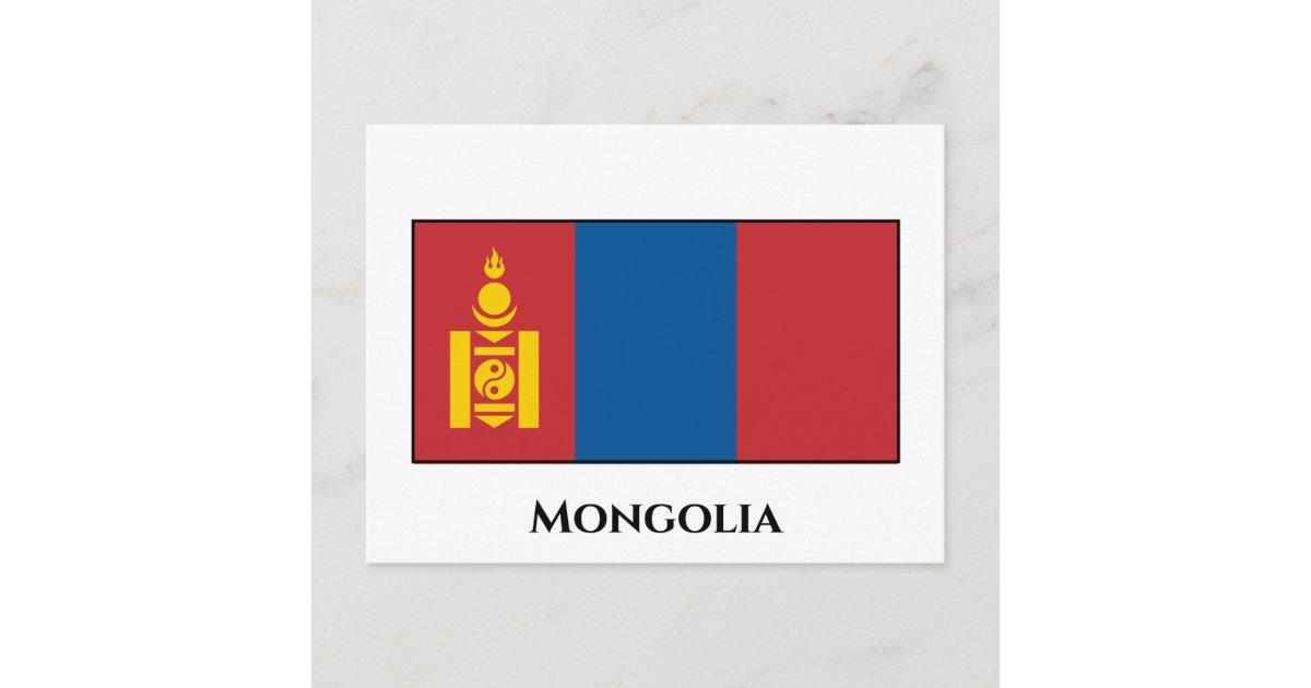 Mongolia (Mongolian) Flag Postcard | Zazzle