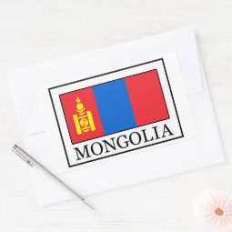 Mongolia Rectangular Sticker | Zazzle