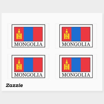 Mongolia Rectangular Sticker | Zazzle