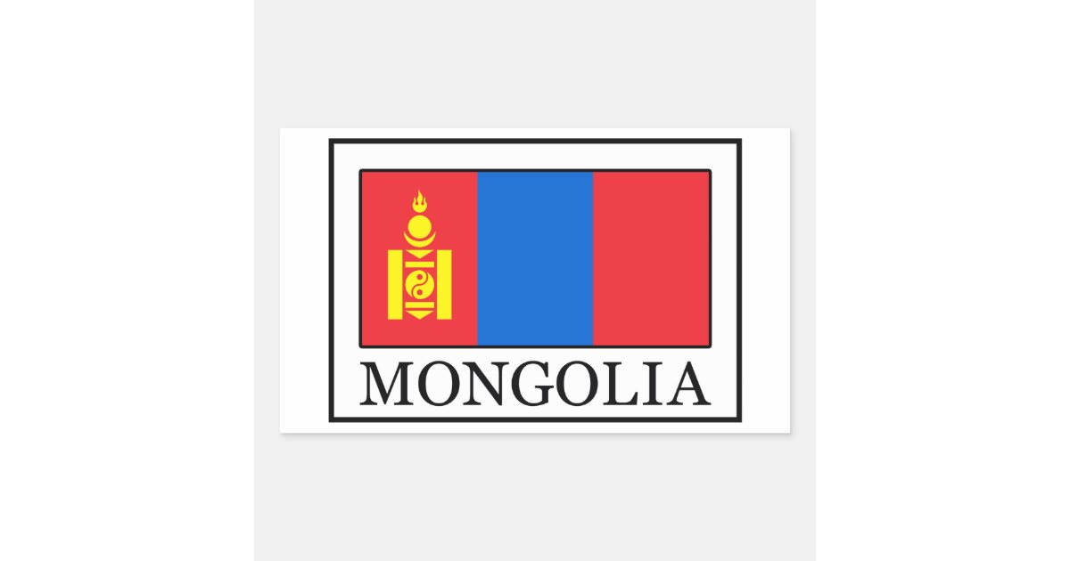 Mongolia Rectangular Sticker | Zazzle