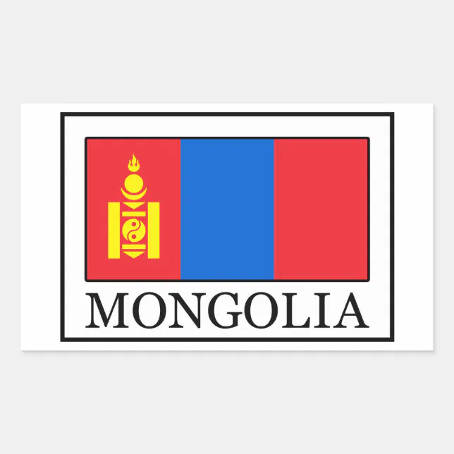 Mongolia Rectangular Sticker | Zazzle