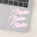 Monica Decorative Name in Pink x3 Sticker | Zazzle