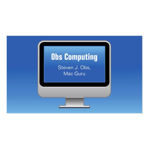 Monitor Computing Card Business Cards