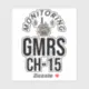 Monitoring GMRS Channel 15 Sticker | Zazzle